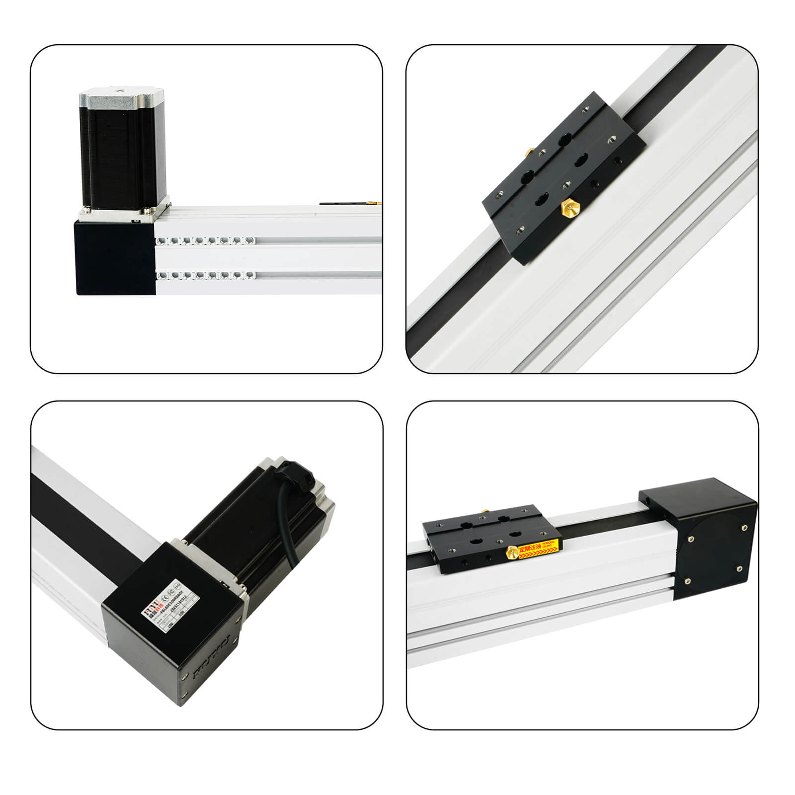 Long Stroke Belt Driven Actuator Aluminium Linear Motion Guide Rail ...