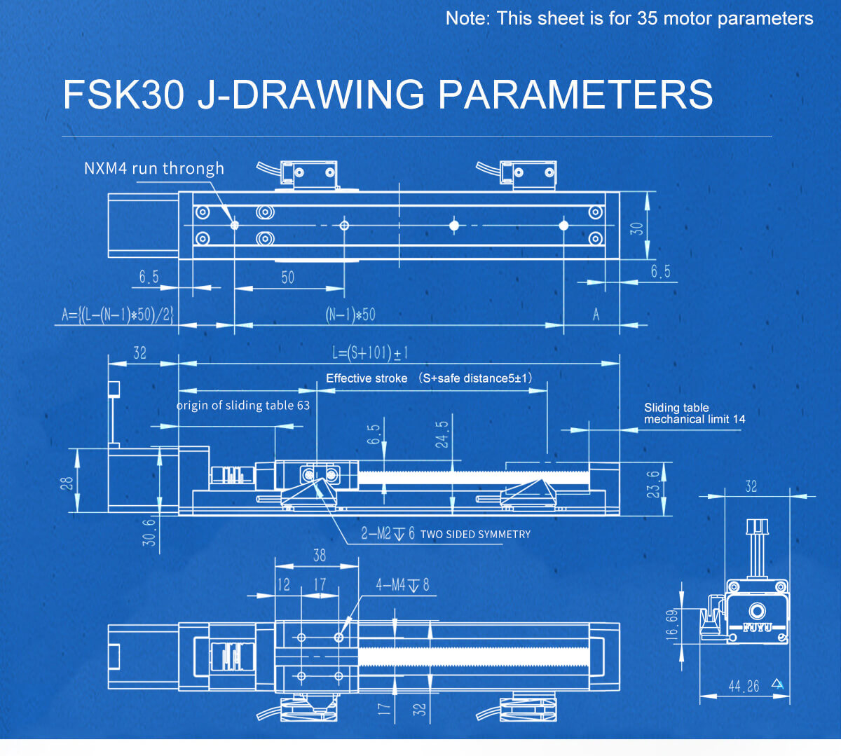 FUYU Micro Ball Screw Actuator Linear Motion Guide with Stepper Motor ...