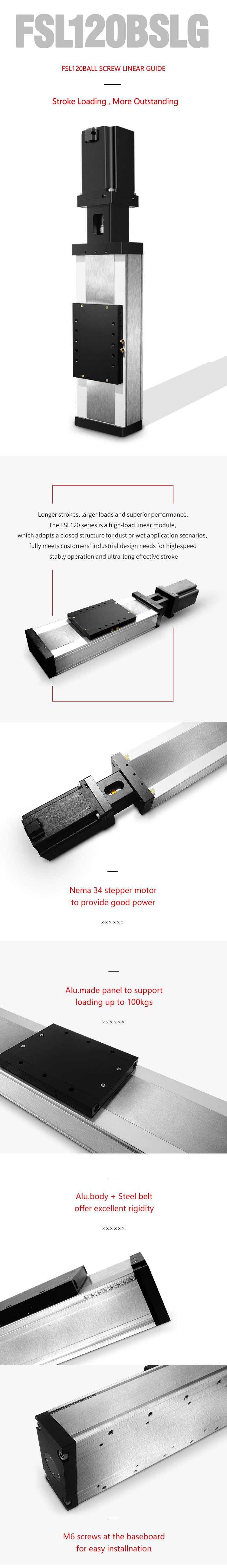 100kg Load Capacity Ball Screw Cartesian Robot - Fuyu Technology Co., Ltd.