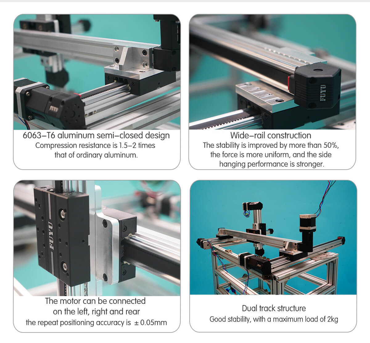Double Shaft Cores Thin Slide High Speed Rail Long Stroke Guide Belt ...