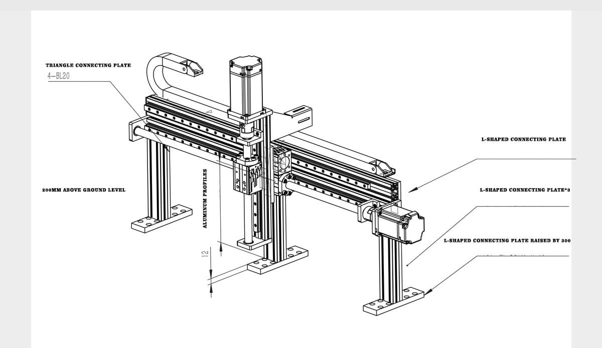 Linear Positioning System XYZ Stage Ball Screw Rail Guide Multi-axis ...