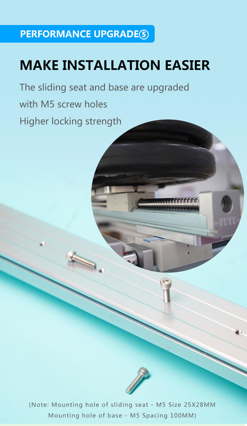 Mute Design Compact Structure Ball Screw Motorized Linear Guide Support ...