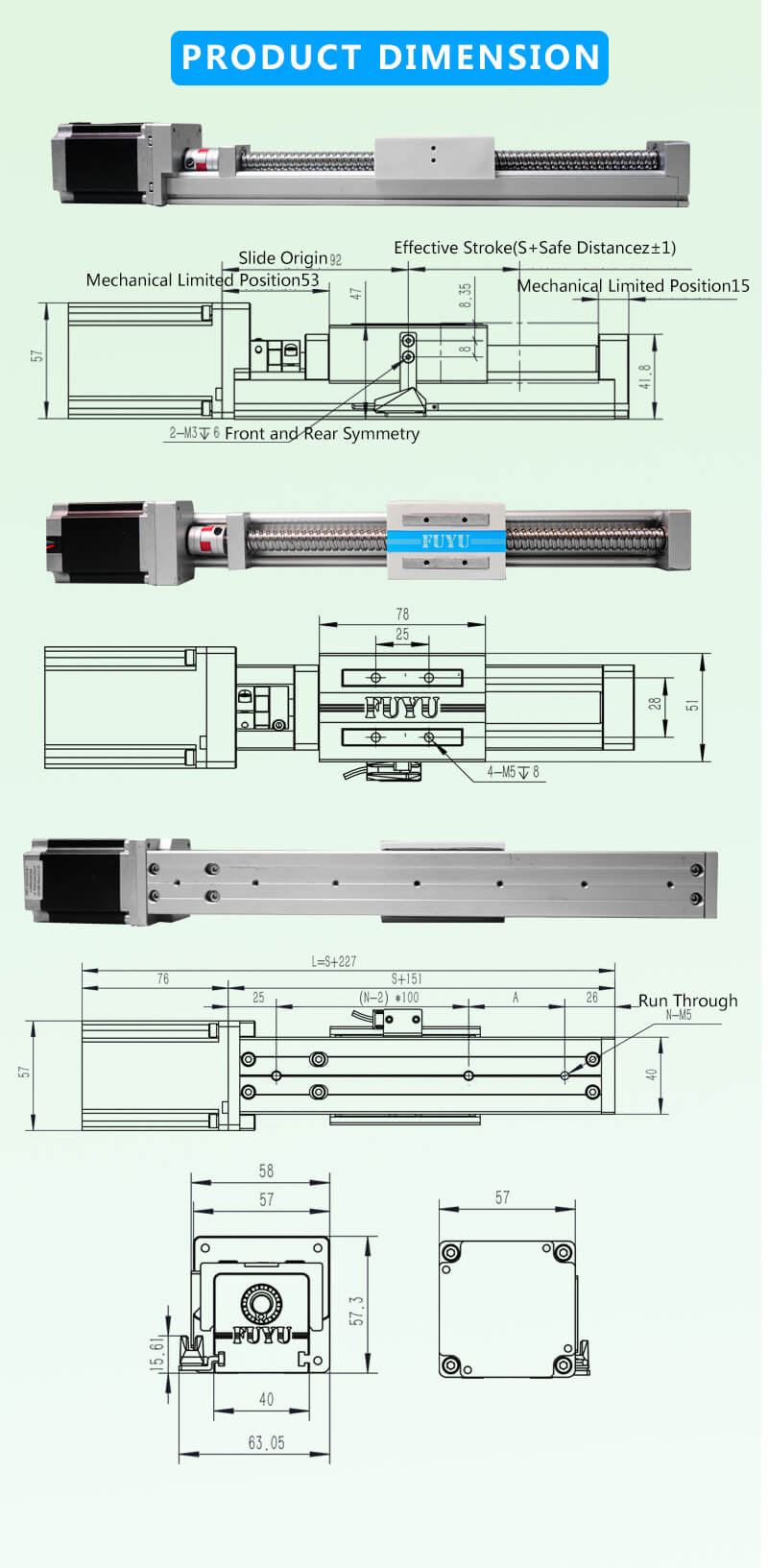 무소음 설계 컴팩트 구조 볼스크류 모터화 리니어 가이드 지지 플립 하중 - Fuyu Technology Co., Ltd.