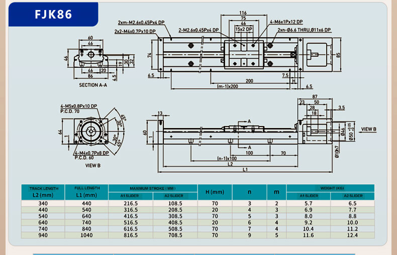 0.005mm Position Accuracy Linear Module High Rigidity Ball Screw ...